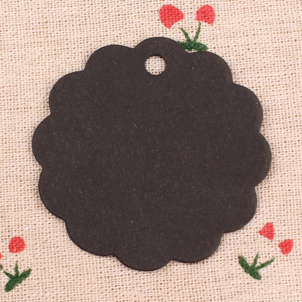 DIY Round Lace Shaped Kraft Paper Labels Trunk Foo... – Grandado