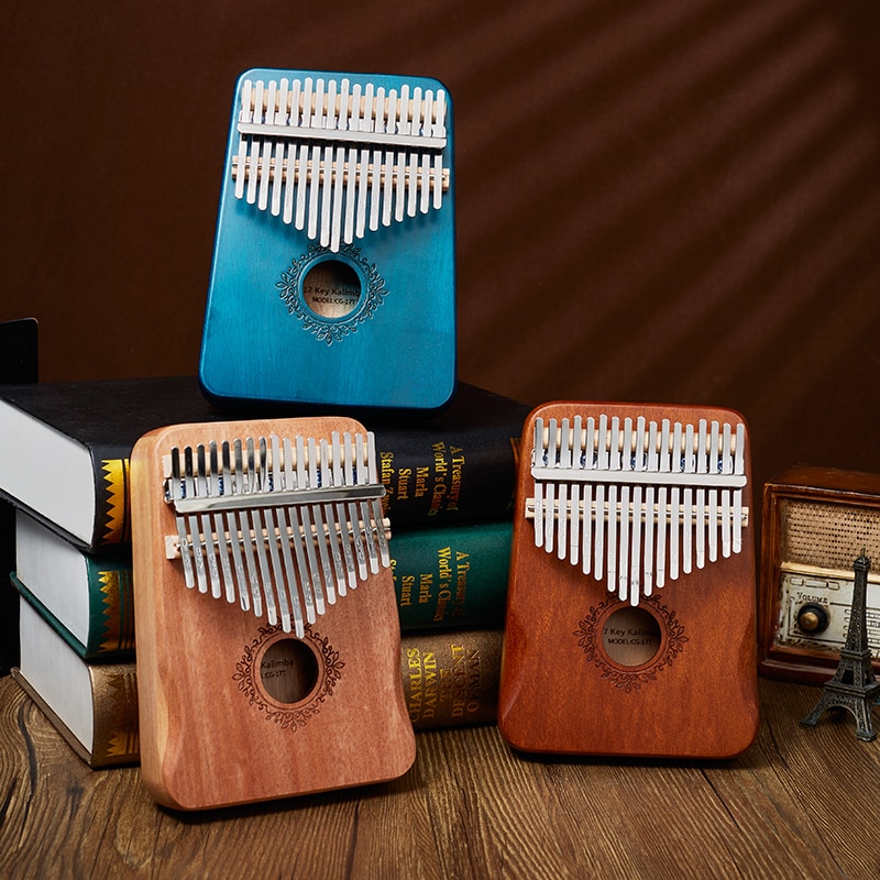 17 Keys Kalimba Thumb Piano Wood Mahogany Mbira Bo... – Grandado