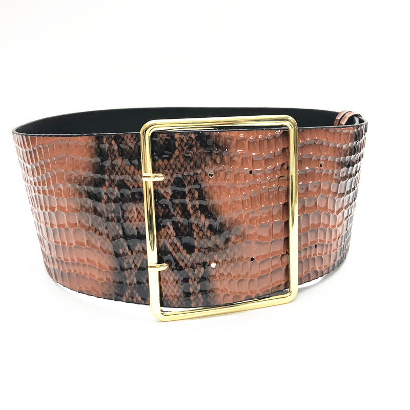 Leather Snake Pattern Belt Waist Belts Ladies Gird... – Grandado