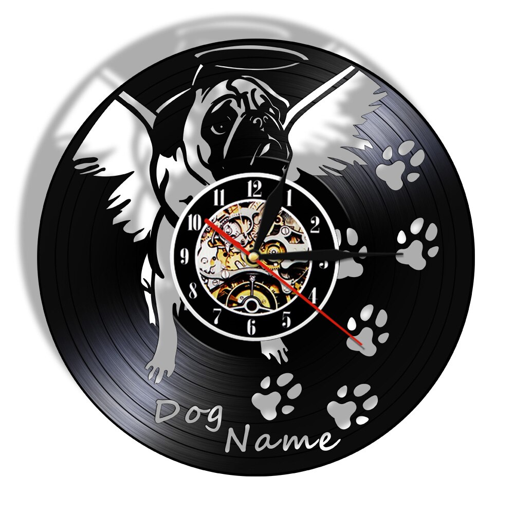 England Bulldog Dog Paw Wall Decor Wall Clock Bull... – Grandado