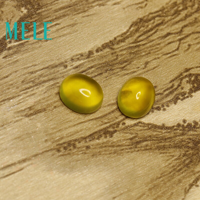 Natural golden yellow prehnite stone,10*12mm,the o... – Grandado