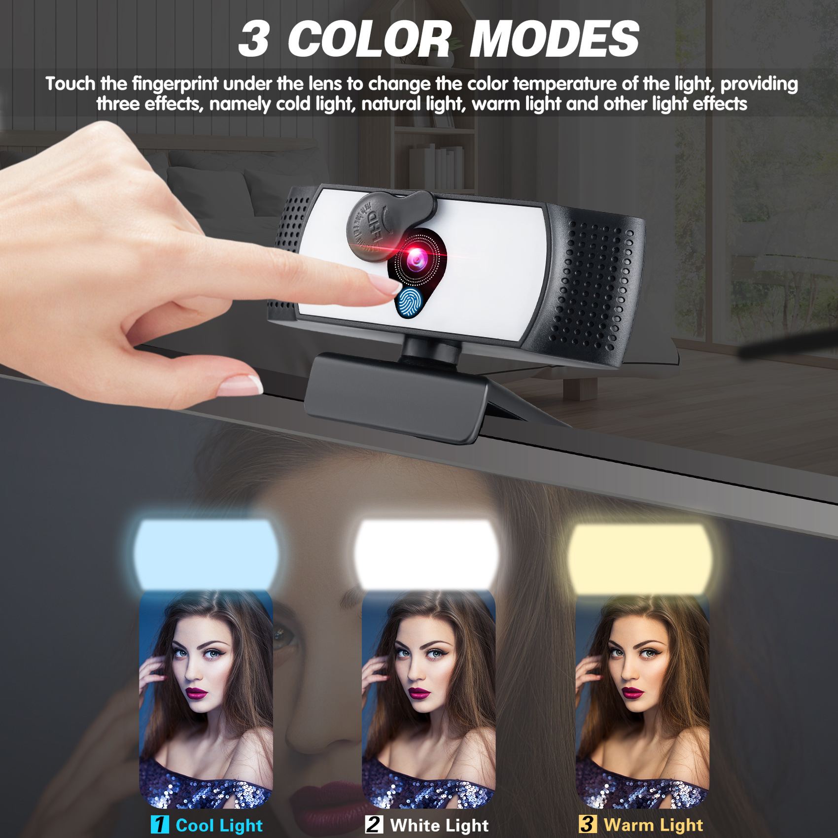 3 Color Mode Webcam 4K Video Autofocus Usb Confere... – Vicedeal