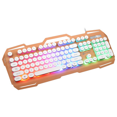 Metal Panel Mechanical Gaming Wired Keyboard With ... – Vicedeal