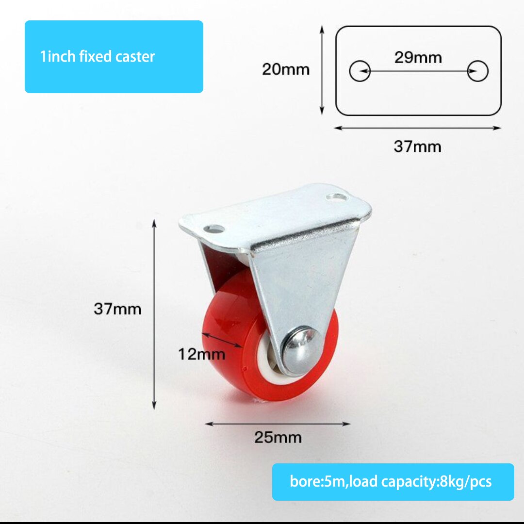 1PCS Swivel Casters Wheel For Furniture Fixed Smal... – Grandado