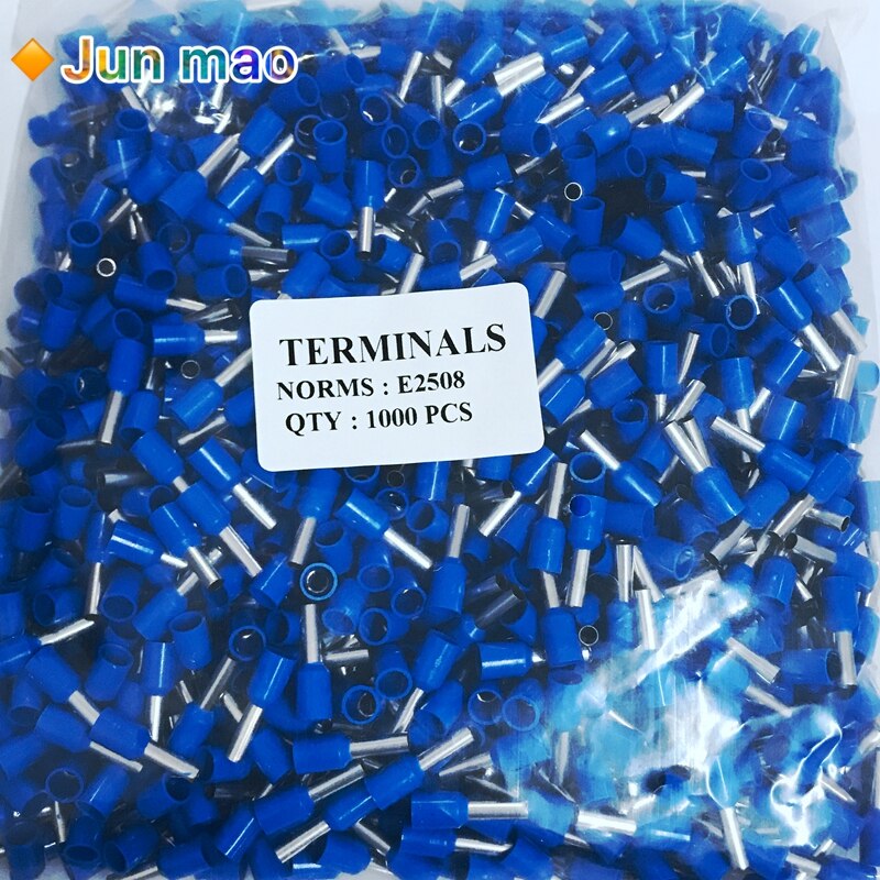 100PCS E2508 Tube insulating terminals AWG 14 Insu... – Grandado