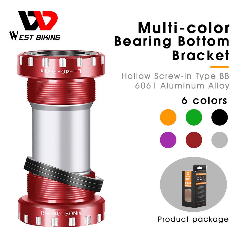WEST BIKING Bicycle Bottom Bracket BSA 68/73mm MTB... – Grandado