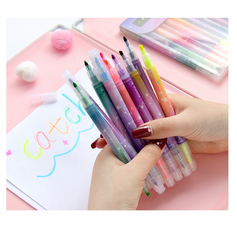 4 Set/Lot Zodiac Color Highlighter Marker Spot Lin... – Vicedeal