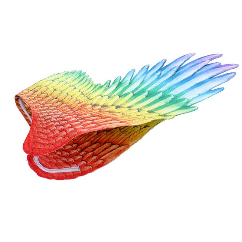 Rainbow Angel Feather Wings Halloween Multi Colour... – Grandado