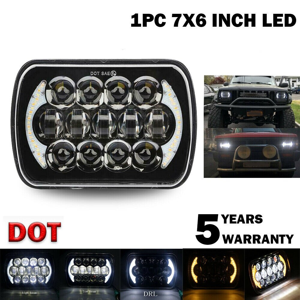 210W 5X7 Inch 7X6 Inch Projector LED Headlight DRL... – Grandado