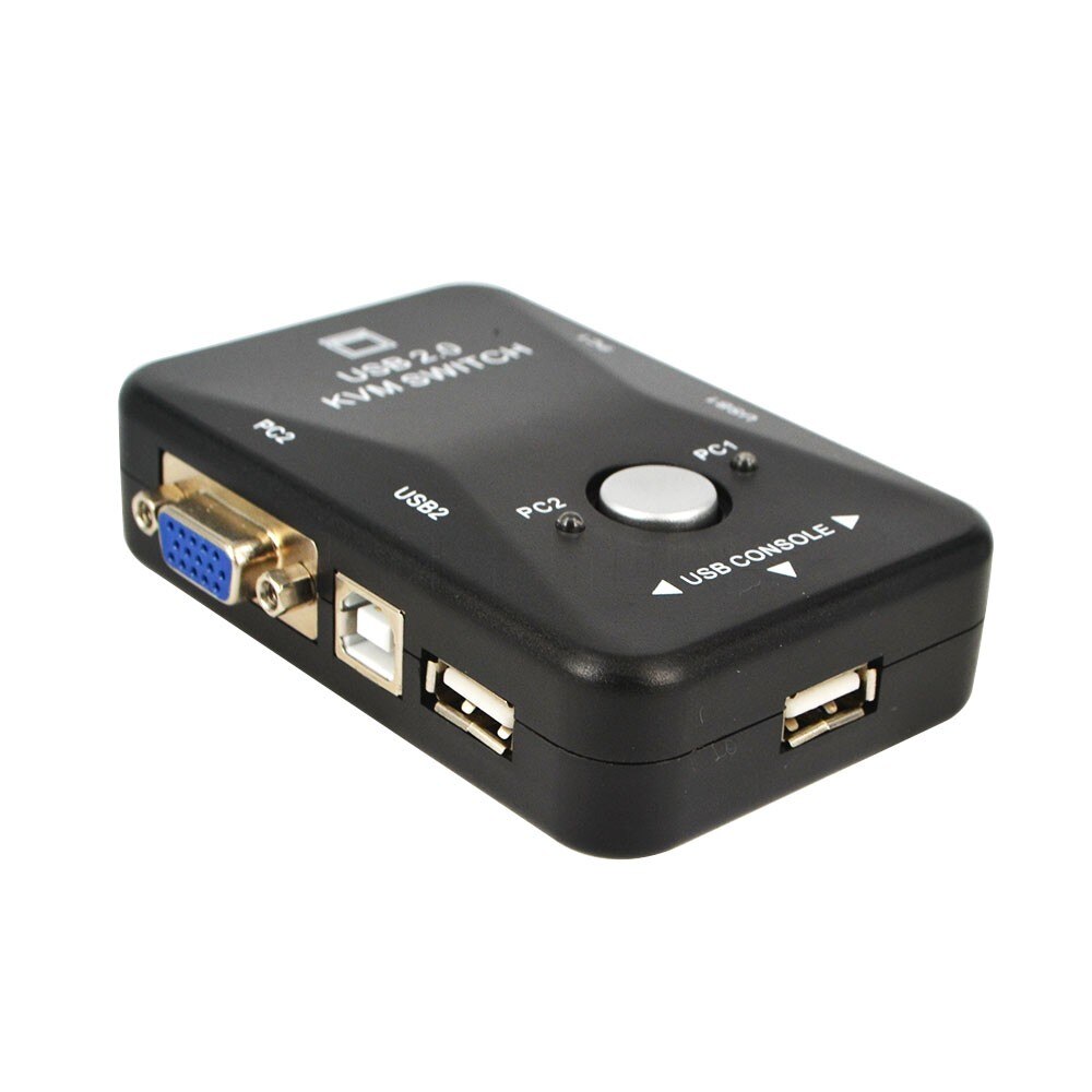 Interruptor KVM USB 2,0, caja de interruptor divis... – Grandado