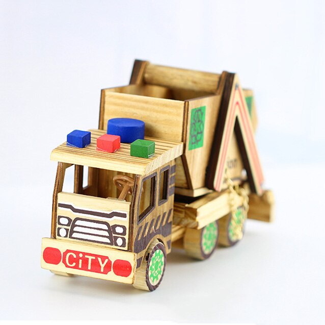 Children's Sanitation Car Model Wooden Children's ... – Grandado