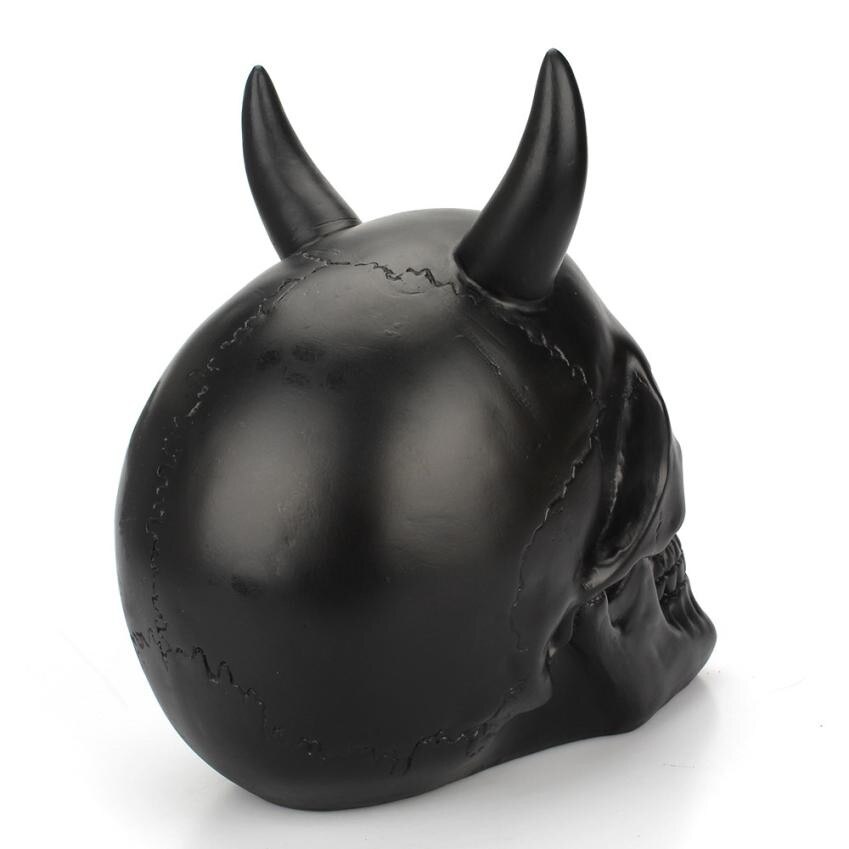Human Skull Resin Replica Horn Black Skull Decorat... – Vicedeal