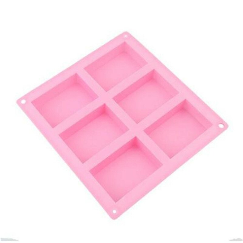 6 Cavity Plain Basic Rectangle Silicone Soap Mould... – Vicedeal