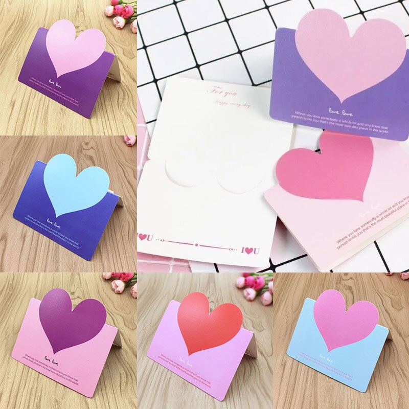 Mixed Color LOVE Heart Shape Greeting Card Valenti... – Grandado