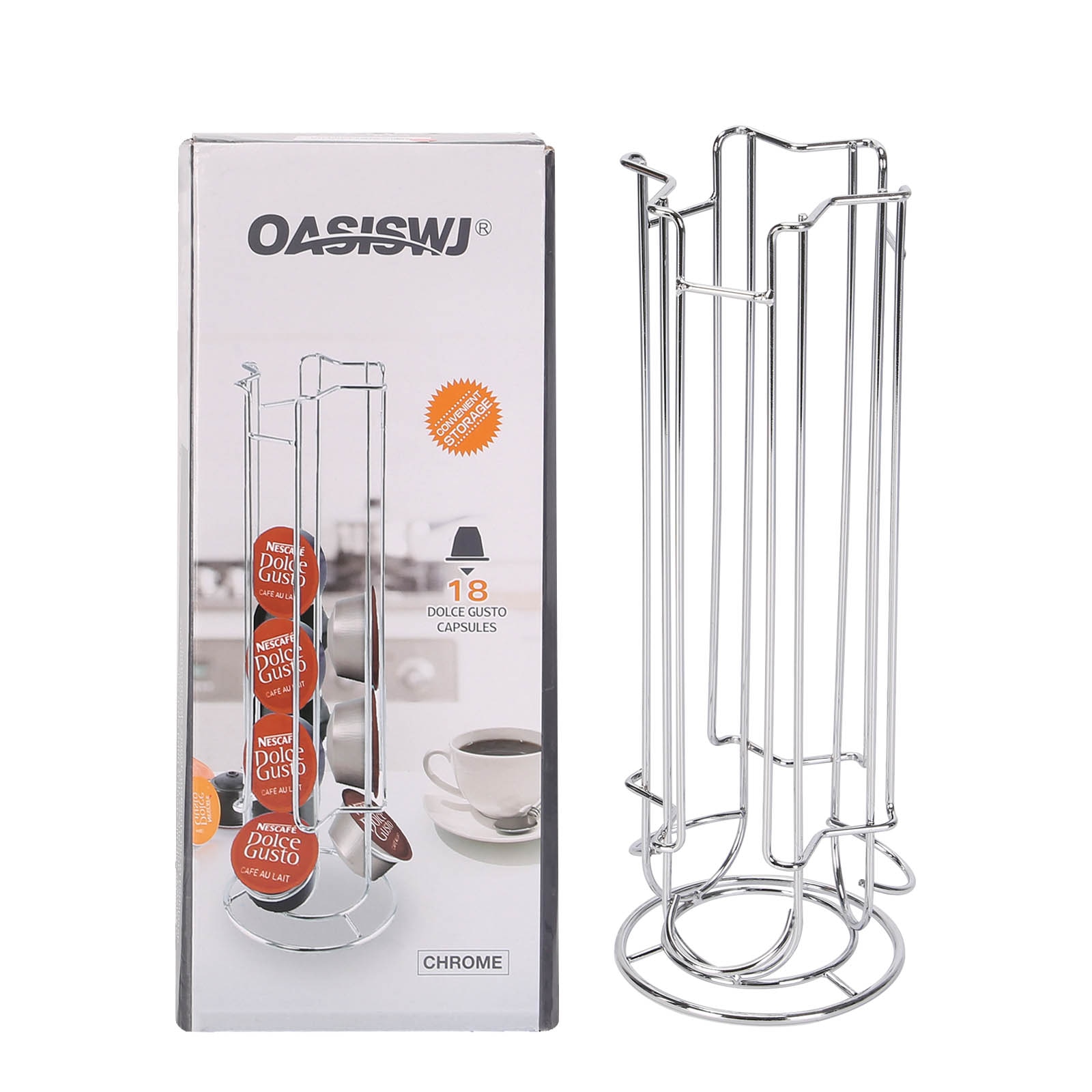Metall Kaffee Pod Halter Eisen Chrom Überzug Stehe... – Vicedeal
