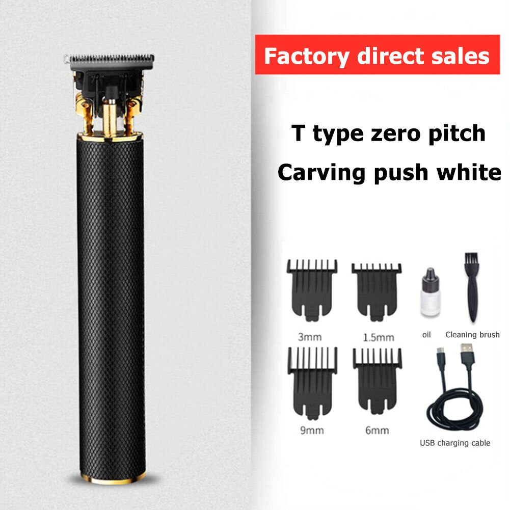 Close-Cutting T-Blade Electric Hair Trimmer USB Re... – Grandado