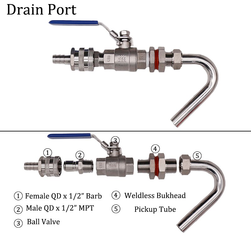 Mash Tun(MT) Homebrew Kettle Weldless Conversion K... – Vicedeal