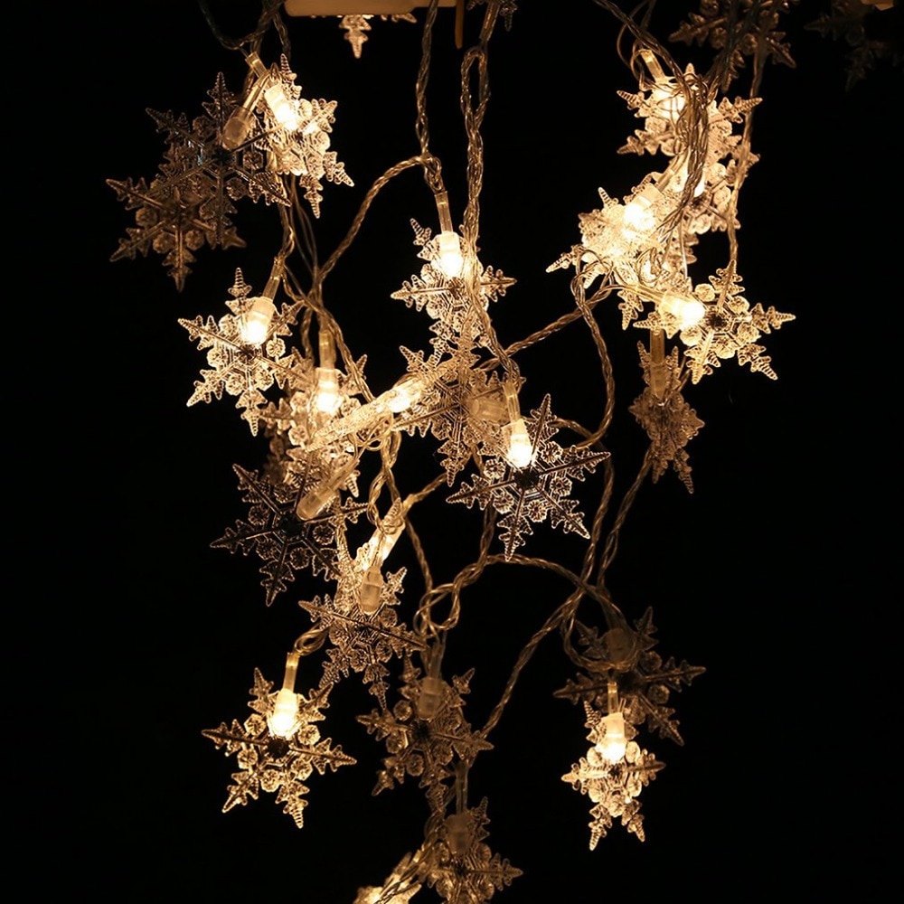 Christmas Tree Snow Flakes Led String Fairy Light ... – Grandado