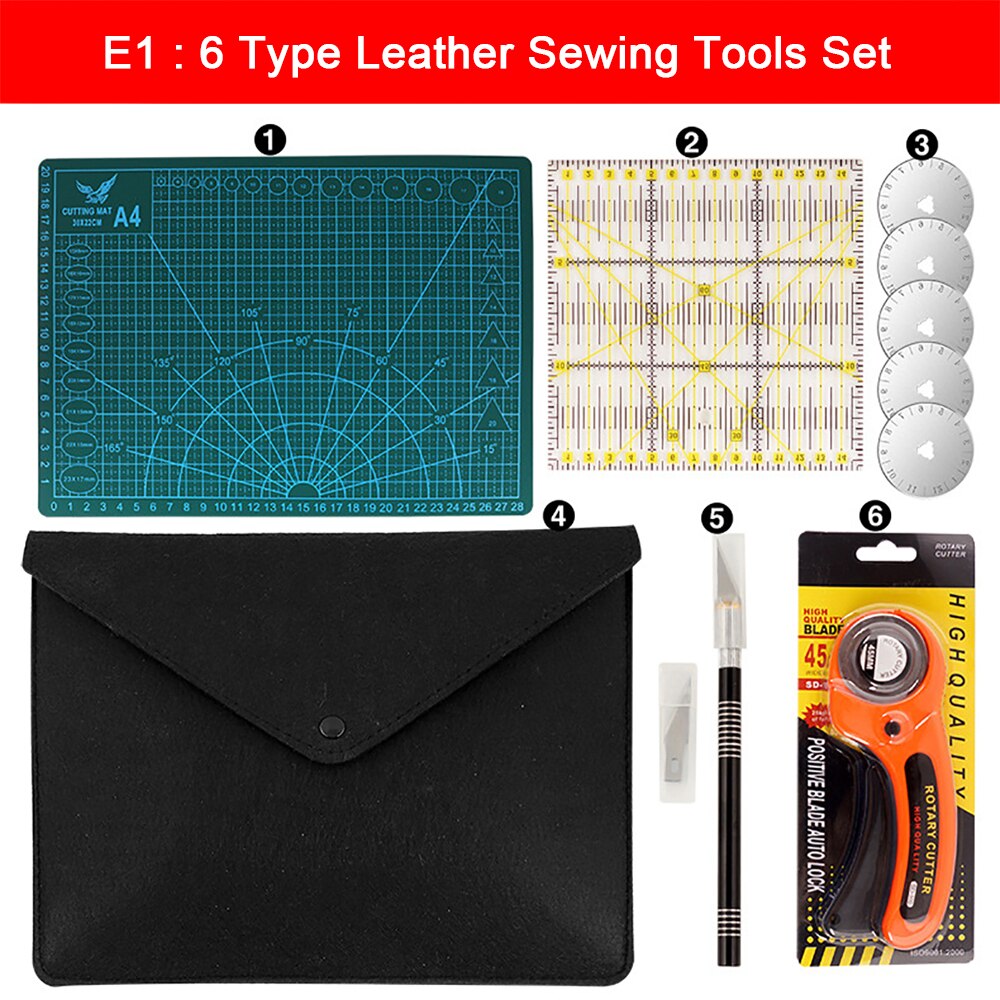 Leather Tool Kit PVC Cutting Mat Rotary Blade Comp... – Vicedeal