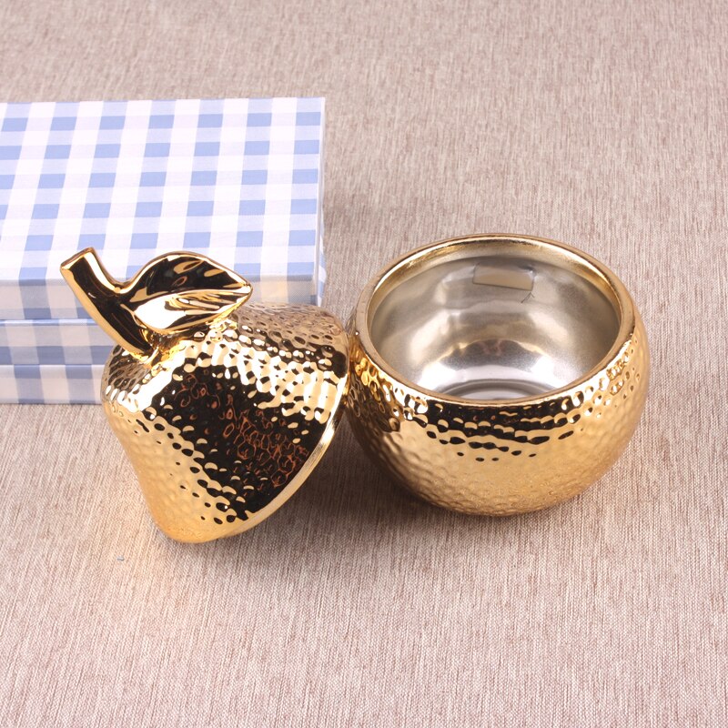 Electroplating Ceramic Fruit Storage Jar Golden Pe... – Grandado