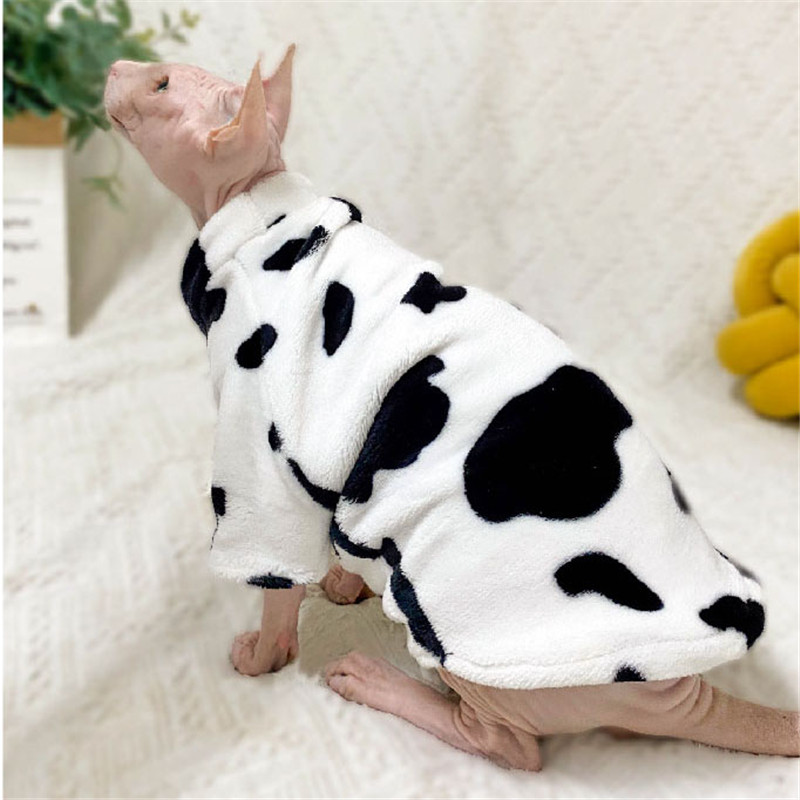 DUOMASUMI Super cute Cow Style Cat outfits Autumn ... – Grandado
