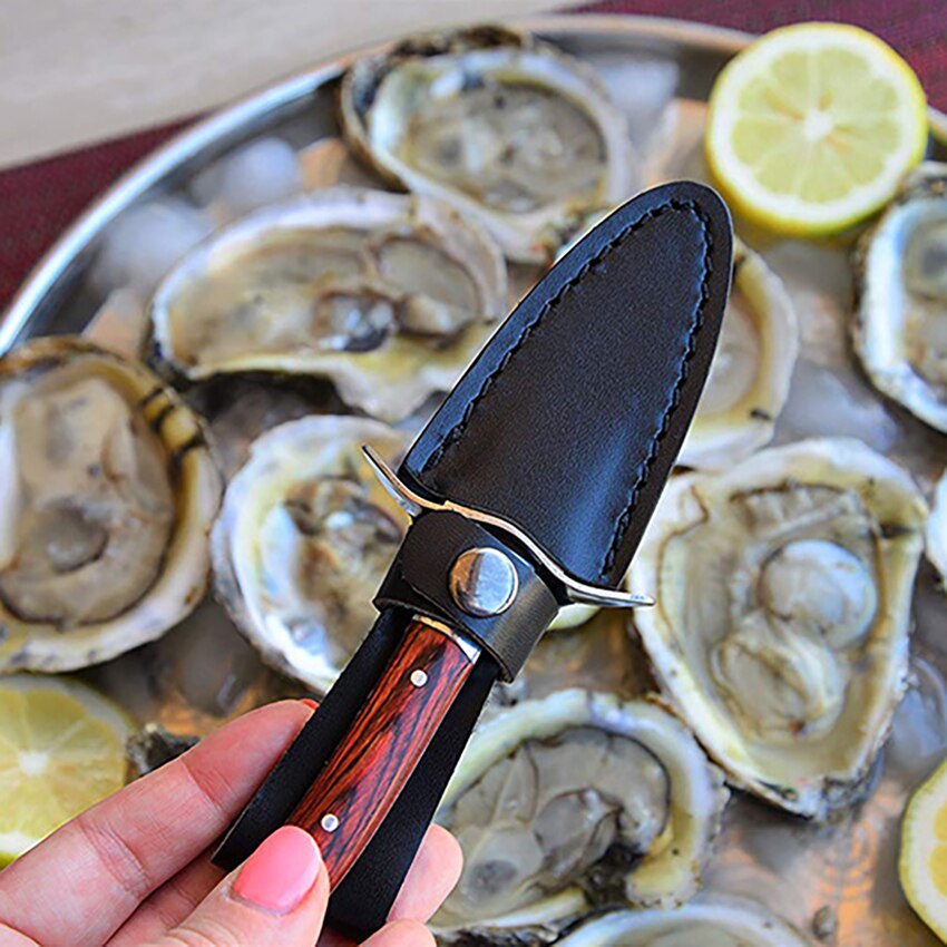 Wooden Handle Oyster Knives Stainless Steel Scallo... – Grandado