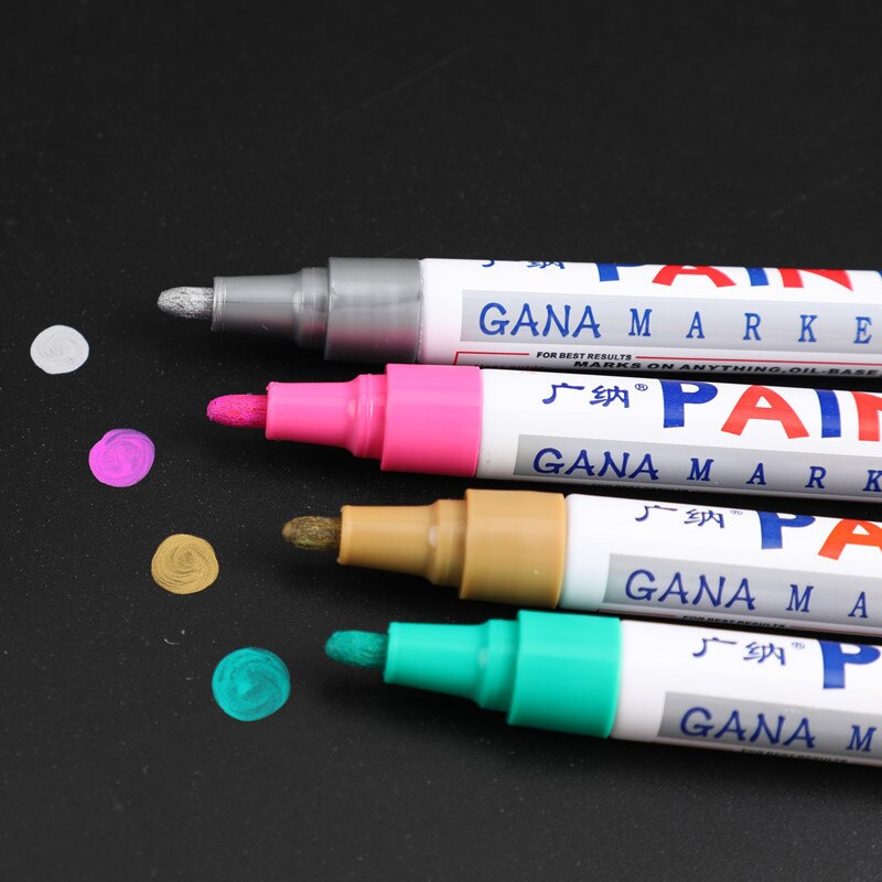 12 Colors Paint Markers Pen Permanent Marker White... – Grandado