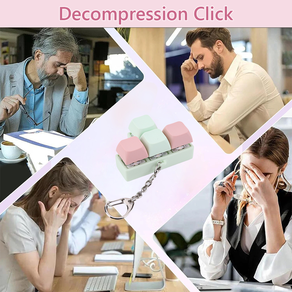 Keyboard Clicker 4 Keys DIY Sensory Fidget Keyring... – Grandado