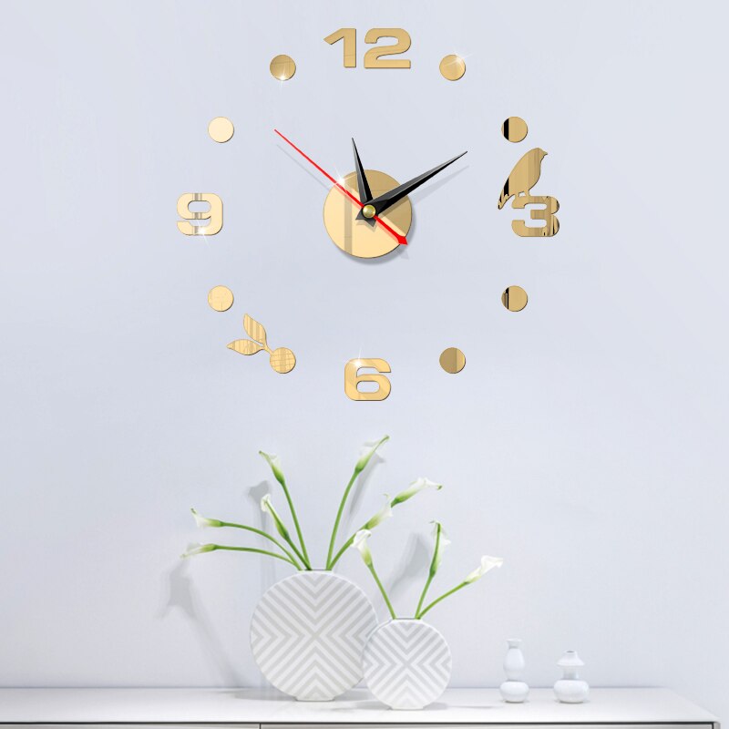 AA DIY Wall Clock, Modern Wall Sticker Clock, Sile... – Grandado