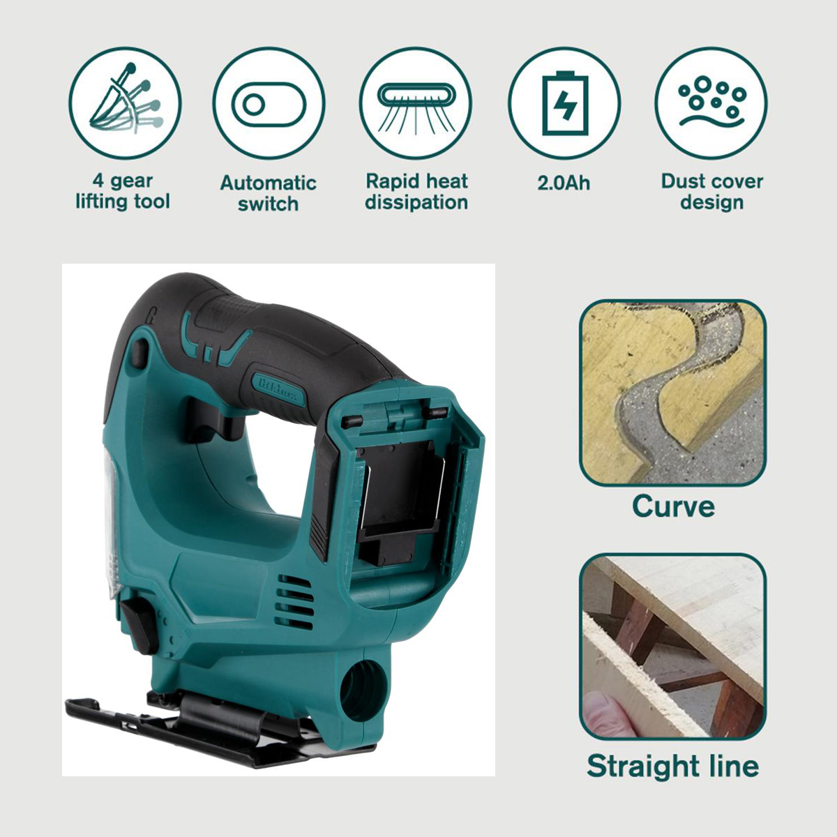 21V Cordless Jig Saw s sega elettrica 4 velocità m... – Grandado