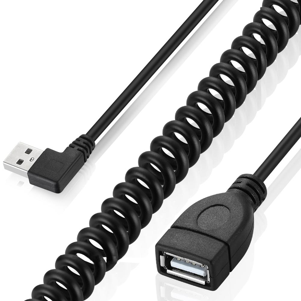 lballist Elastic Coiled USB 2.0 Extension Cable Ma... – Vicedeal
