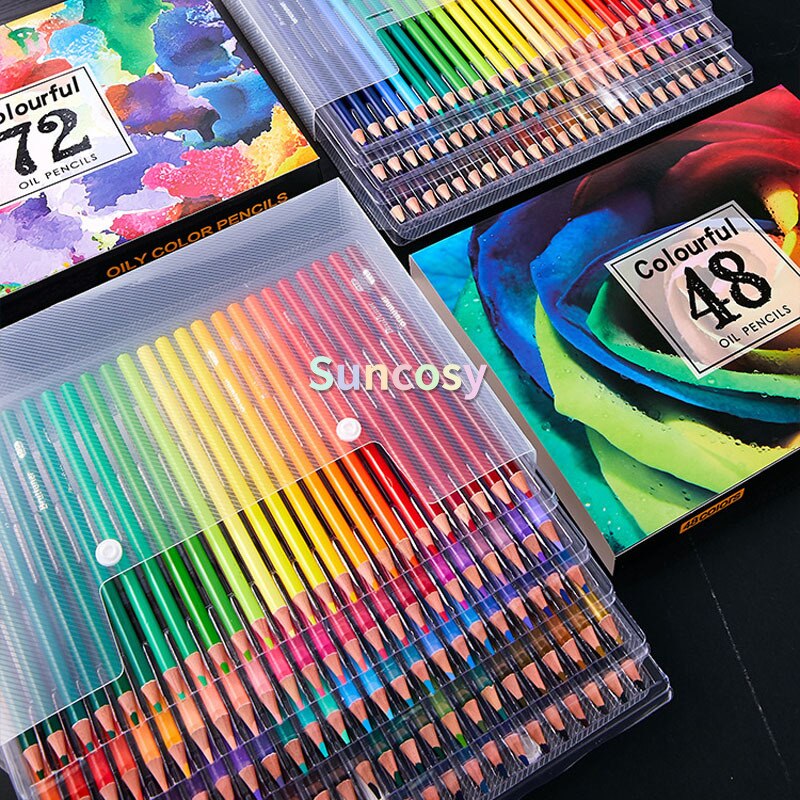 150/180/72/48 Aquarel Kleuren Potloden Set Tekenin... – Vicedeal