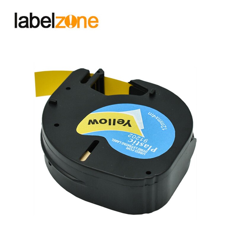 12mm Black on Yellow Compatible Dymo Letratag 9120... – Grandado