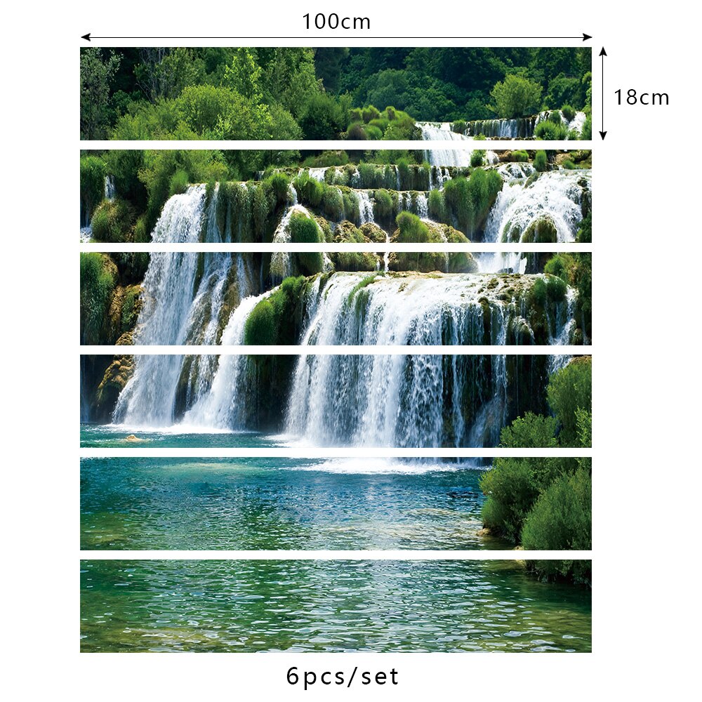 Artistic Natural Scenery Stair Sticker Removable P... – Grandado