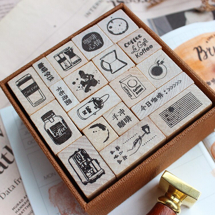 Moodtape vintage papirkasser træ klar stempel til ... – Grandado