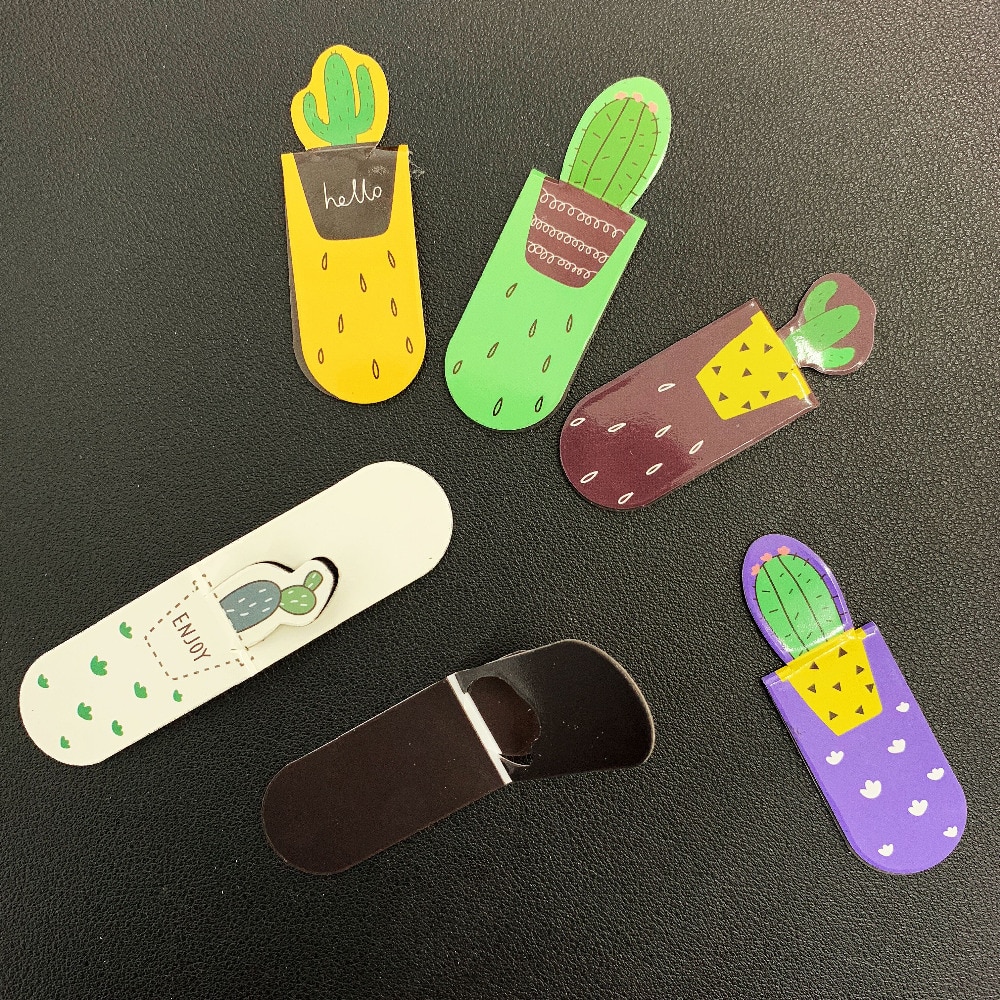 3pcs /Pack Fresh Cute Cactus Magnetic Bookmarks Bo... – Grandado
