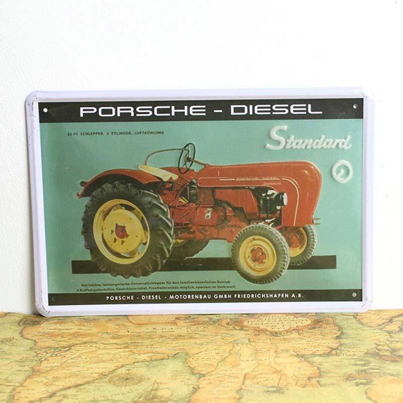 LANZ Tractor Vintage Metalen Verf Tin Borden Gedra... – Grandado