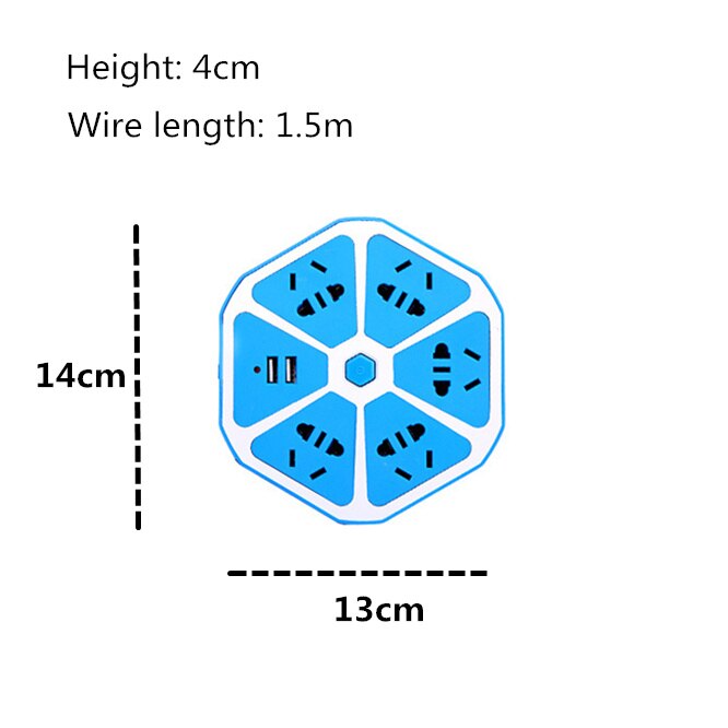 High Smart Extension Cord Socket Usb Socket Multi Vicedeal