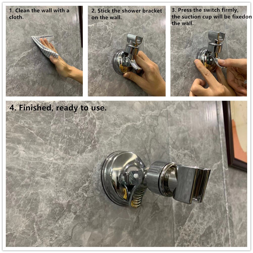 Douche Houder Verstelbare 360 ° Zuignap Douchekop ... – Grandado