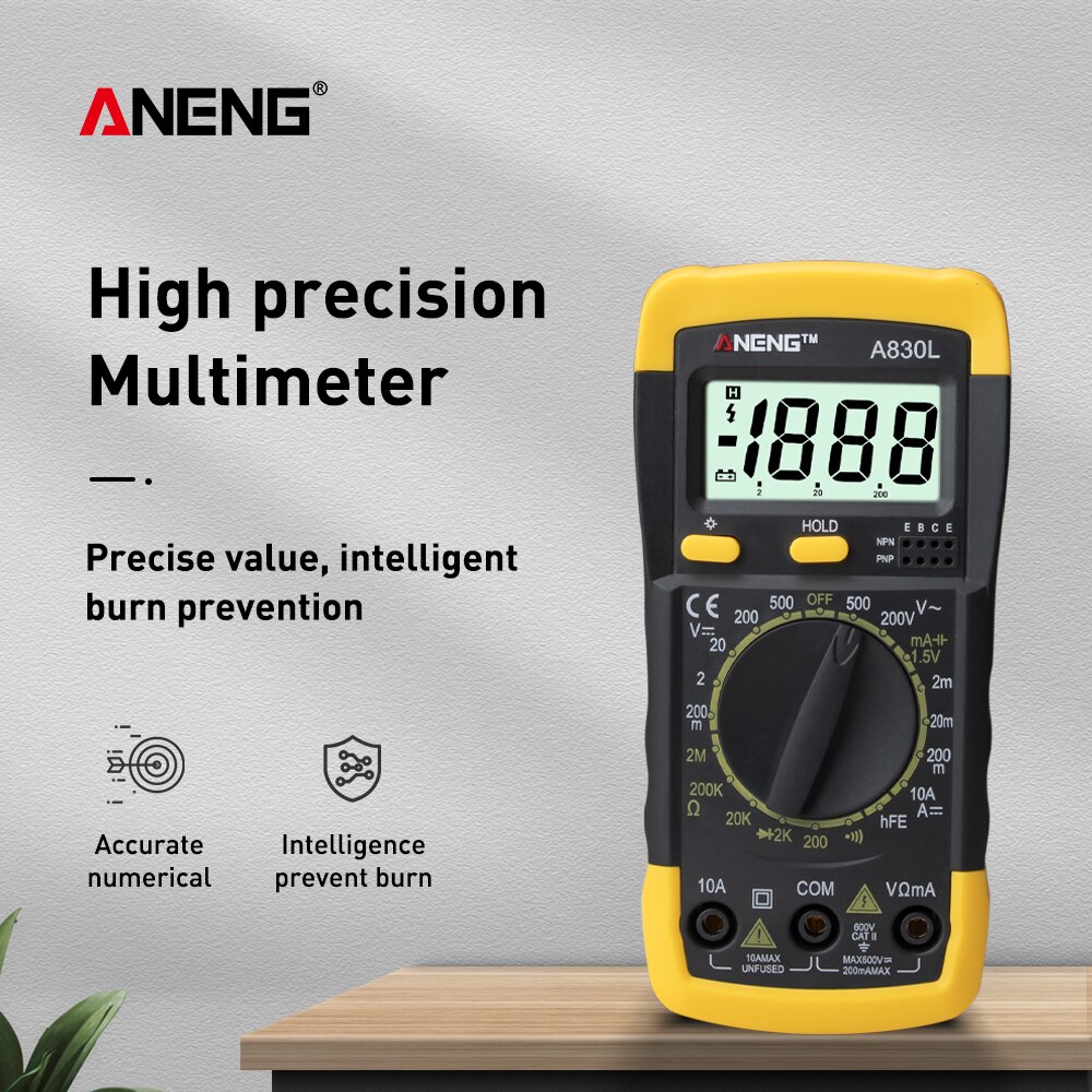 A830L LCD Digital Multimeter Elektrische Amperemet... – Vicedeal