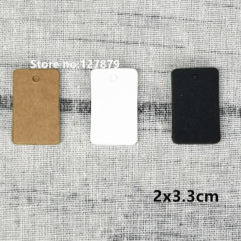 100pcs White Black Kraft Paper Blank Rectangle Pac... – Grandado