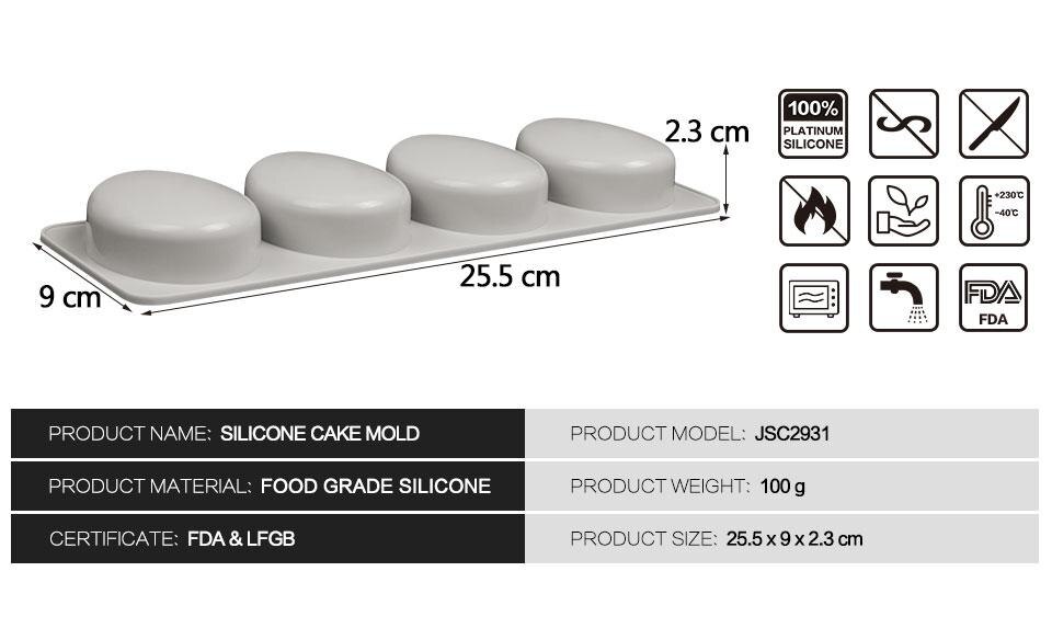 Oval Soap Mold Silicone Form 3D DIY Soap Making Mo... – Grandado