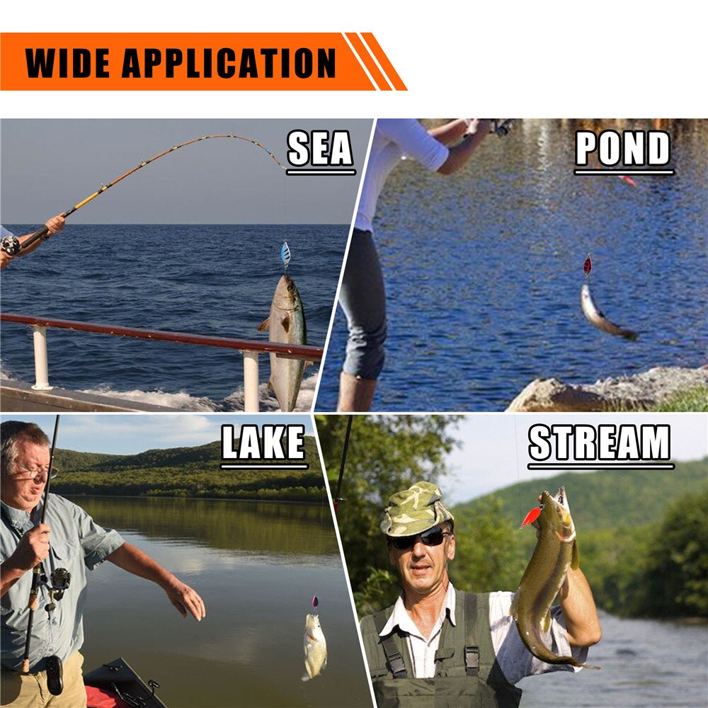 24Pcs/12Pcs Fishing Metal Spoon Fishing Lure Set 5... – Grandado