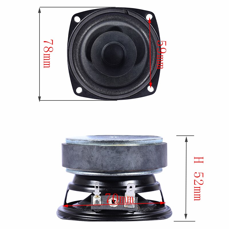 3 Inch Full Range Speaker 8Ohm 30W Treble Mid Rang... – Grandado