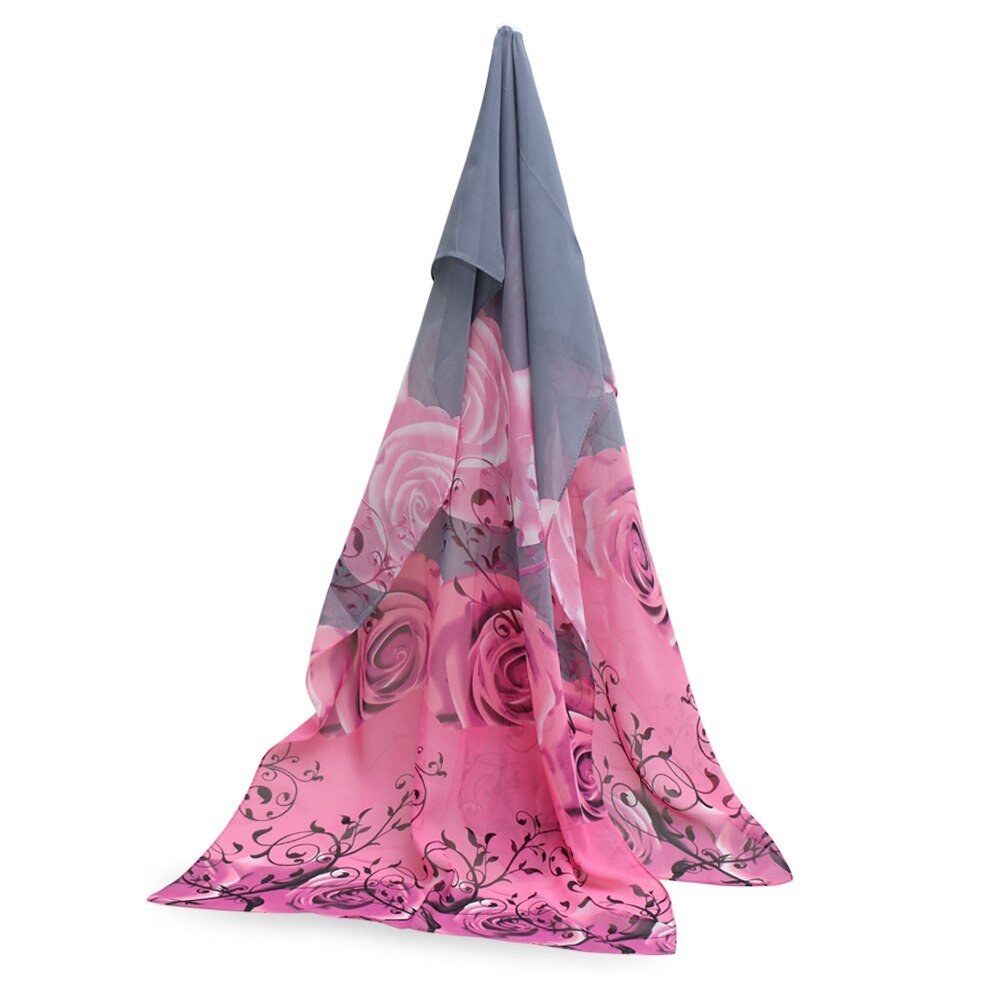 Silk Scarf Classical Rose Printing Chiffon Silk So... – Vicedeal