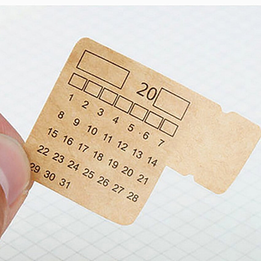 2 sheet/set Calendar Index Sticker Date Label Hand... – Grandado