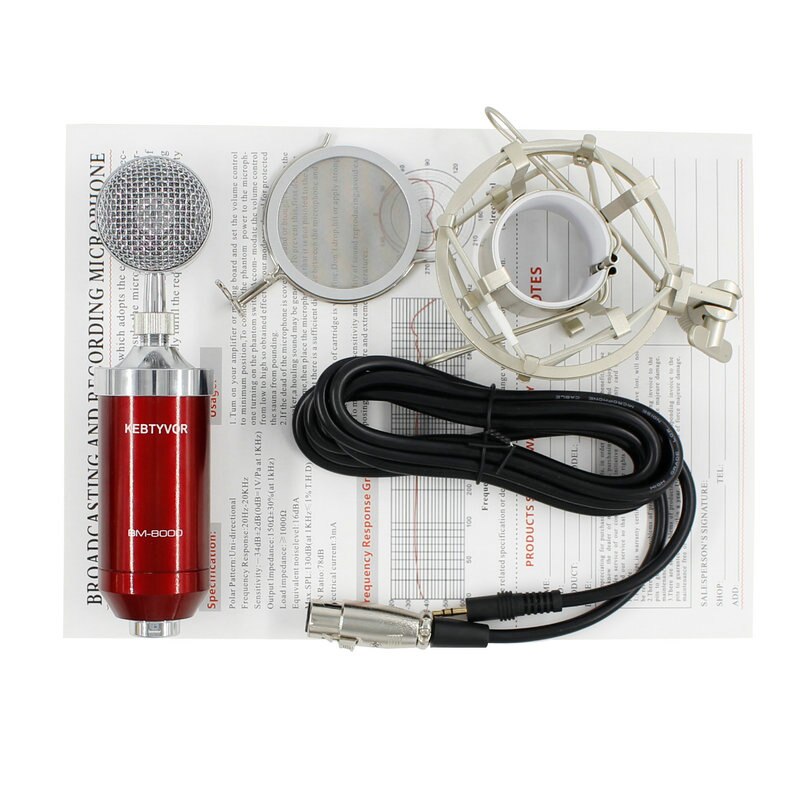 BM8000 karaoke microphone studio condenser mikrofo... – Vicedeal