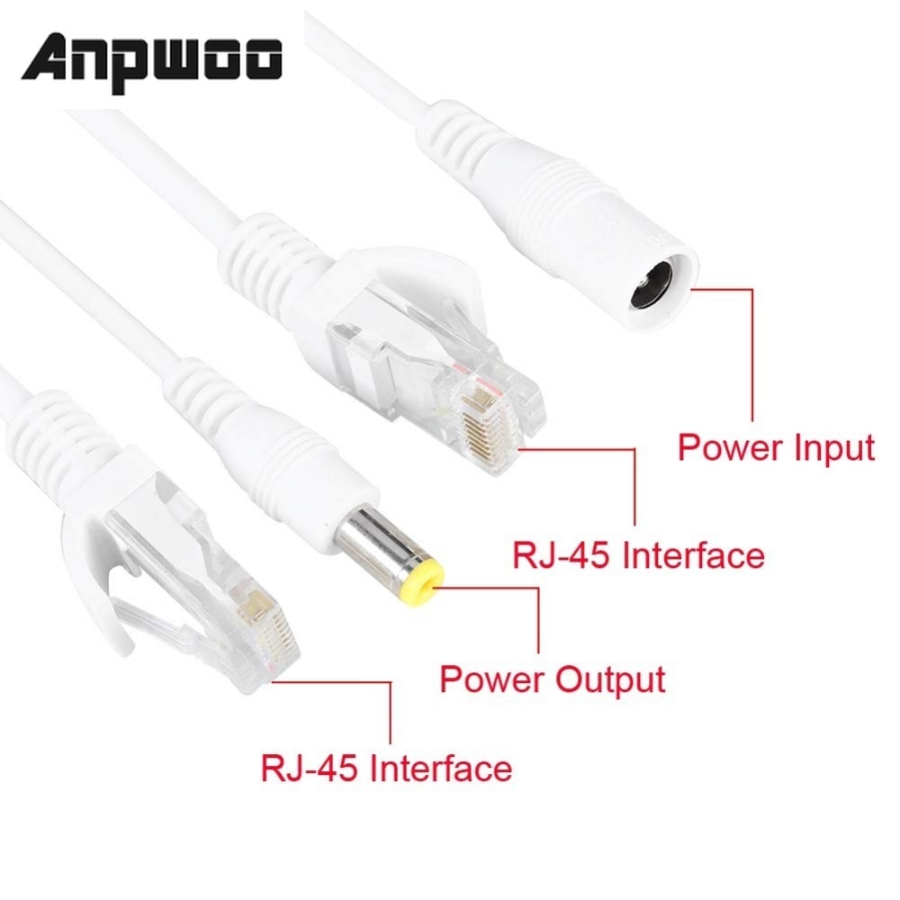 Anpwoo Poe Adapter Kabel RJ45 Kabel Power Over Eth... – Vicedeal