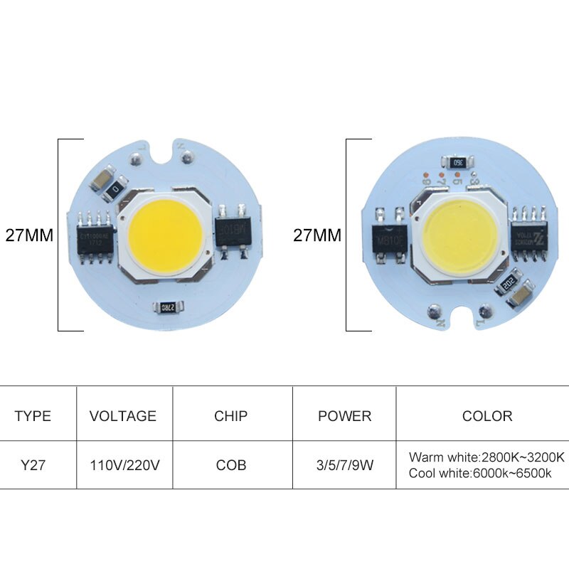 LED Light Matrix 3W 5W 7W 9W LED COB Chip Lamp 110... – Vicedeal