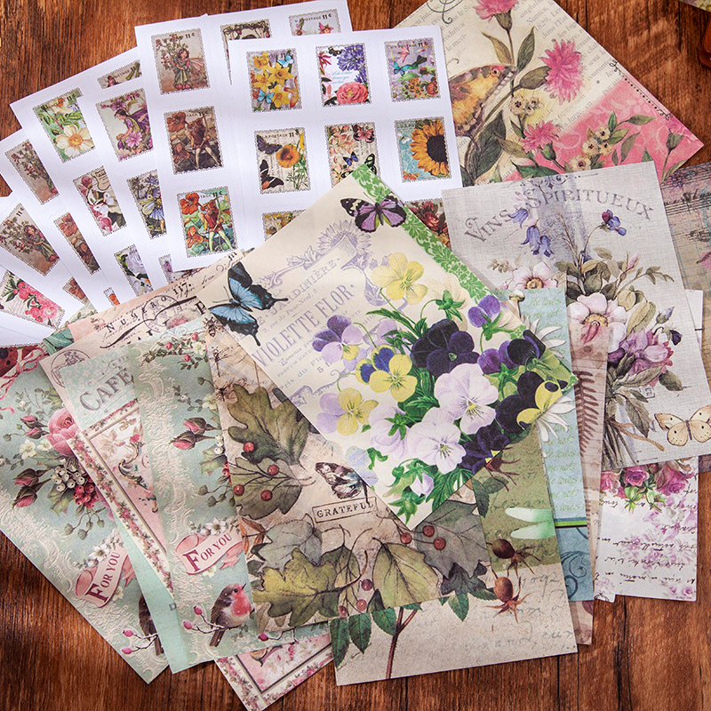 38 pcs/pack Vintage Flower Small Scrapbooking Deco... – Grandado